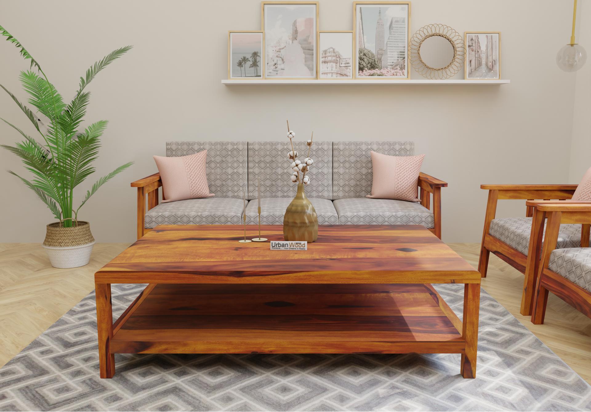 Buy Falcon Coffee Table (Honey Finish) Online in India | UrbanWood